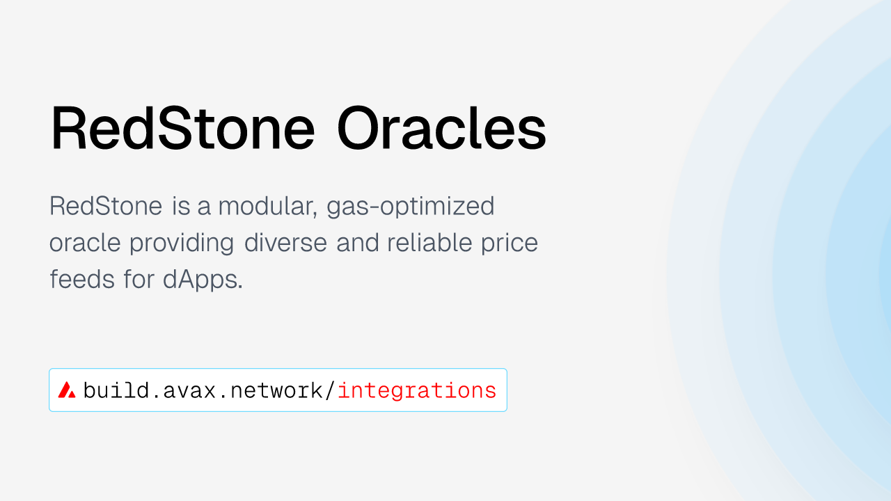 RedStone Oracles | Avalanche Builder Hub